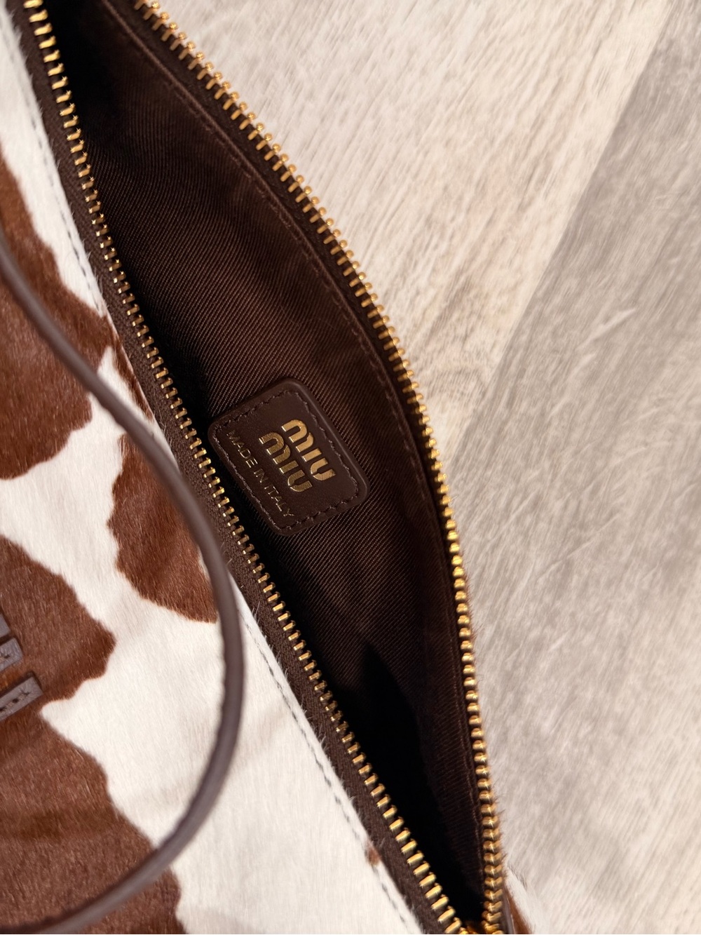 Miu Miu | Bags | Exclusive Miu Miu Calf Hair Cow Print Pouch | Poshmark
